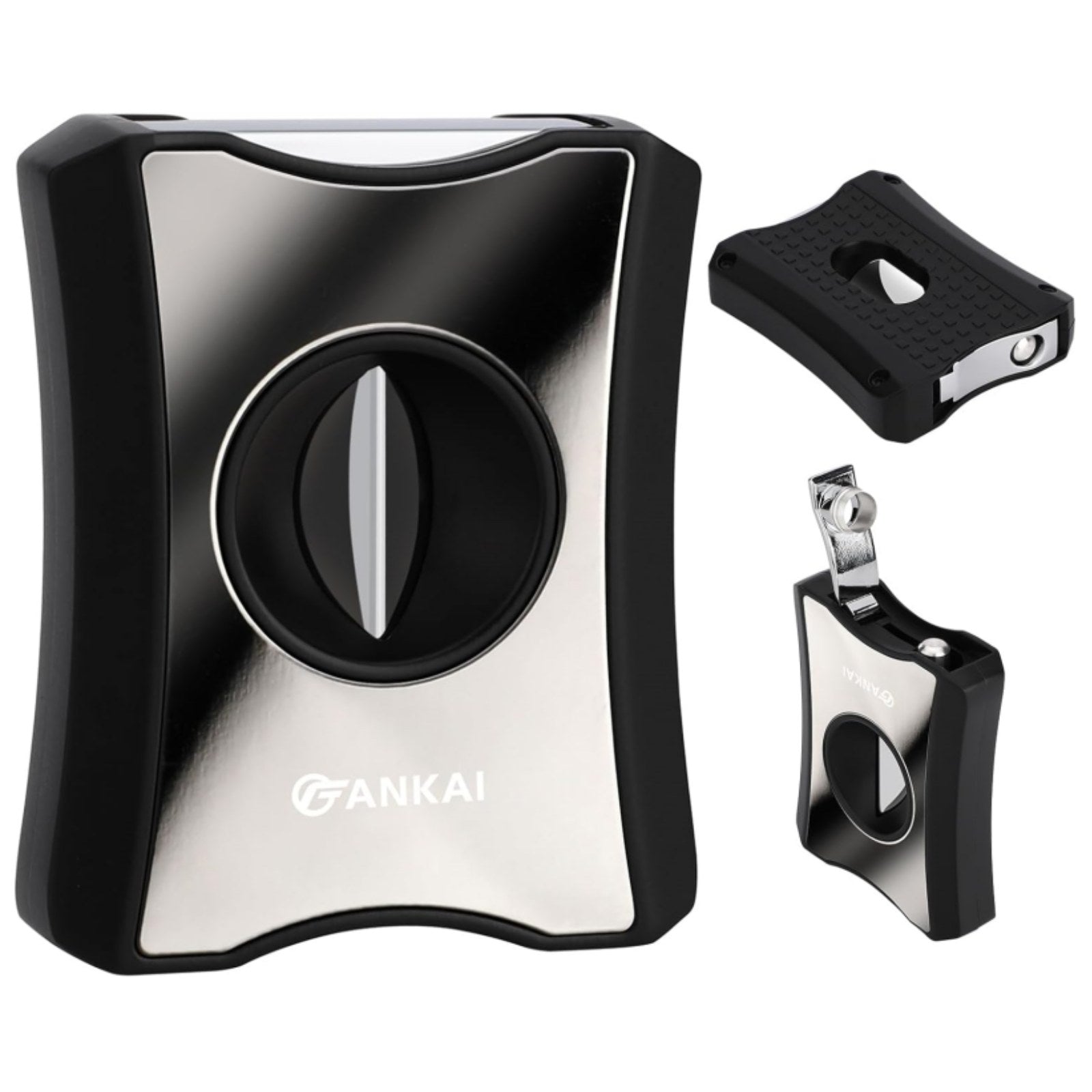 FANKAI Cigar V Cutter with Cigar Punch, Cigar Stand, Sharp Stainless S ...